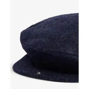 DENTS Fernworthy Flat-crown Wool Cap - Navy