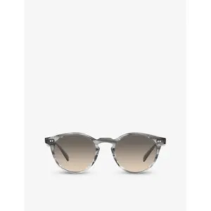 Oliver Spencer Round-frame Acetate Sunglasses - Grey