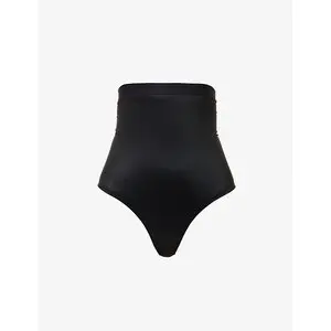 Spanx Shape™ Invisible High-waisted Stretch-woven Thong - Very Black