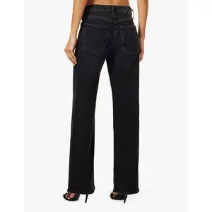 AGOLDE Straight-leg Mid-rise Cotton-blend Jeans - Hush (washed Black)