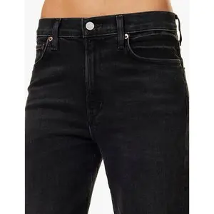 AGOLDE Straight-leg Mid-rise Cotton-blend Jeans - Hush (washed Black)