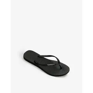 Havaianas Slim Glitter Flip Flops - Black
