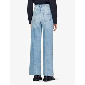 Sandro Oslo High-rise Wide-leg Jeans - Bleus