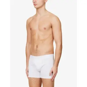 Falke Tonal Waistband Pack Of Two Stretch-cotton Boxers - White
