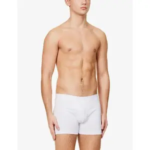 Falke Tonal Waistband Pack Of Two Stretch-cotton Boxers - White