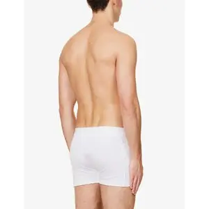 Falke Tonal Waistband Pack Of Two Stretch-cotton Boxers - White