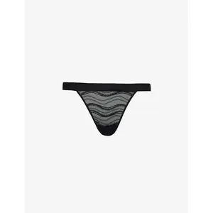 Calvin Klein Mid-rise Stretch-lace Thong