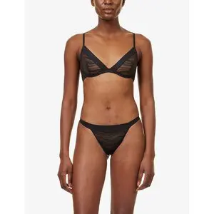 Calvin Klein Mid-rise Stretch-lace Thong