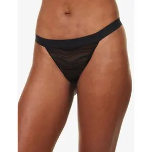 Calvin Klein Mid-rise Stretch-lace Thong