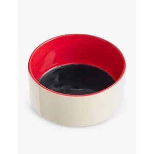 HAY Colour-block Large Round Stoneware Dog Bowl 20.8cm X 7cm S Blue And Red