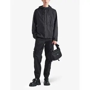 Prada Re-nylon Brand-plaque Hooded Jacket
