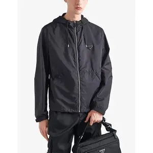 Prada Re-nylon Brand-plaque Hooded Jacket