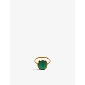 Monica Vinader Siren Gemstone Ring In 18ct Vermeil - Yellow Gold
