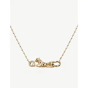 Cartier Panthère 18ct Yellow-gold, Diamond, Tsavorite Garnet And Black Lacquer Necklace - Yellow Gold