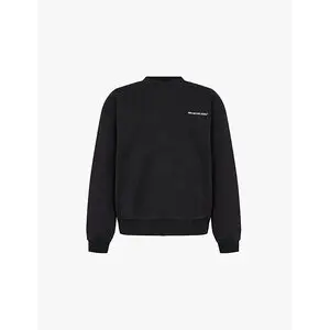 MKI MIYUKI ZOKU Branded-print Cotton-blend Sweatshirt - Black