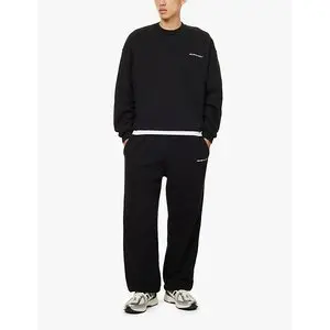 MKI MIYUKI ZOKU Branded-print Cotton-blend Sweatshirt - Black