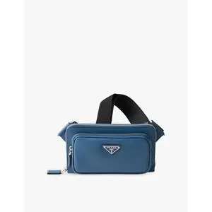 Prada Brand-plaque Saffiano-leather Cross-body Bag