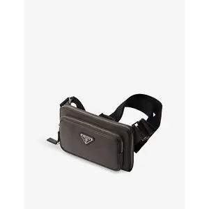 Prada Brand-plaque Saffiano-leather Cross-body Bag