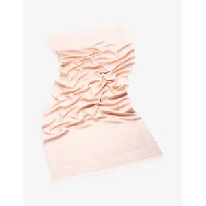 BVLGARI Lettere Maxi Brand-pattern Wool And Silk Stole 1 Size Pink