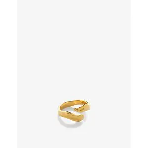 Monica Vinader The Wave Vermeil Ring - Yellow Gold