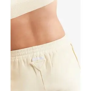 Prada Logo-embroidered Elasticated-waist Cotton-jersey Shorts