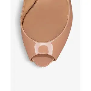 CHRISTIAN LOUBOUTIN Hot Chick Alta 120 Patent-leather Courts - Nude