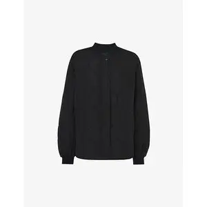 Whistles Diamond-quilted Polyester Coat - Black