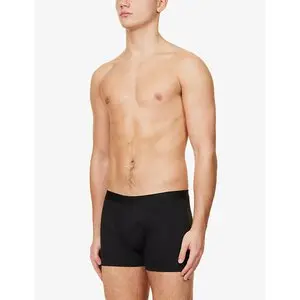 Falke Pack Of Two Stretch Cotton-blend Boxers - Black