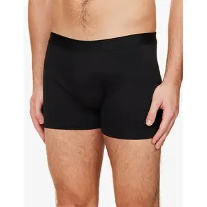 Falke Pack Of Two Stretch Cotton-blend Boxers - Black