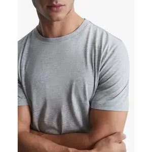 REISS Bless Crewneck Cotton-jersey T-shirt Xxl - Grey Marl