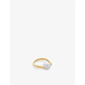 Monica Vinader Nura Pearl Ring - Yellow Gold