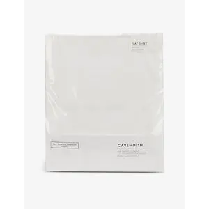 THE WHITE COMPANY Cavendish Cotton Flat Sheet - White/black
