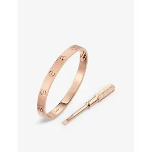 Cartier Love Classic Brushed 18ct Rose-gold Bracelet