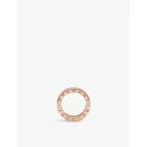 BVLGARI B.zero1 18ct Rose-gold And Ceramic Ring
