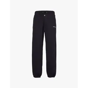 MKI MIYUKI ZOKU Brand-print Cotton-blend Jogging Bottoms - Black