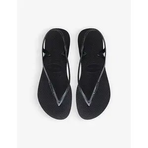Havaianas Sunny Ii Slingback Rubber Sandals - Black