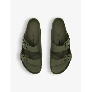 BIRKENSTOCK Arizona Double-strap Leather Sandals - Active Khaki Eva