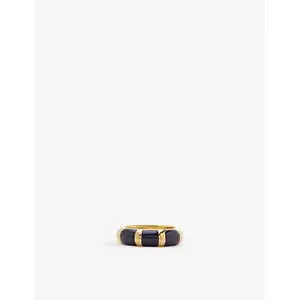 Monica Vinader 18ct Yellow-gold Vermeil Sterling-silver And Onyx Ring - Yellow Gold