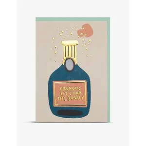 RASPBERRY BLOSSOM Congrats Let's Pop The Bubbly Greetings Card