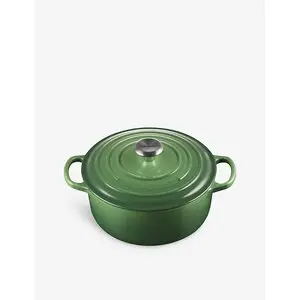 LE CREUSET Signature Round Cast-iron Casserole Dish 28cm 24cm Bamboo Green