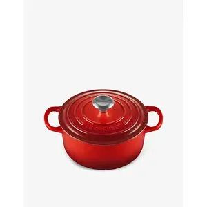 LE CREUSET Signature Round Cast-iron Casserole Dish 28cm 24cm Cerise