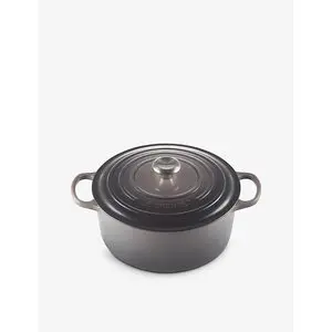LE CREUSET Signature Round Cast-iron Casserole Dish 28cm 24cm Flint