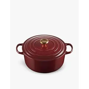 LE CREUSET Signature Round Cast-iron Casserole Dish 28cm 20cm Garnet