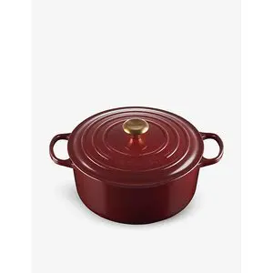 LE CREUSET Signature Round Cast-iron Casserole Dish 28cm 24cm Rhone