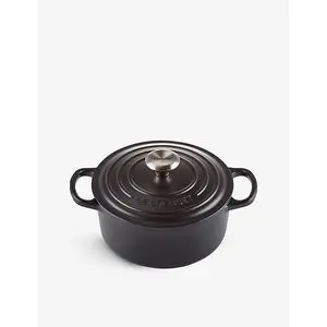 LE CREUSET Signature Round Cast-iron Casserole Dish 28cm 24cm Satin Black