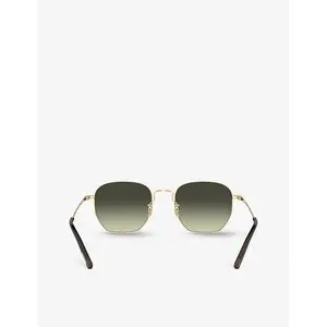 Oliver Spencer Hexagonal-frame Metal Sunglasses - Gold