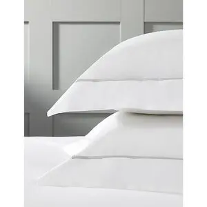 THE WHITE COMPANY Savoy Oxford Cotton Pillowcase - White/mink
