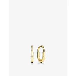 Tiffany & Co. Lock 18ct And Diamond Earrings - Yellow Gold