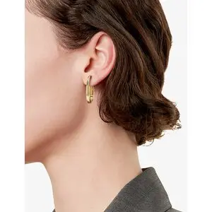 Tiffany & Co. Lock 18ct And Diamond Earrings - Yellow Gold