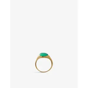 Monica Vinader Rio Recycled Signet Ring - Gold
